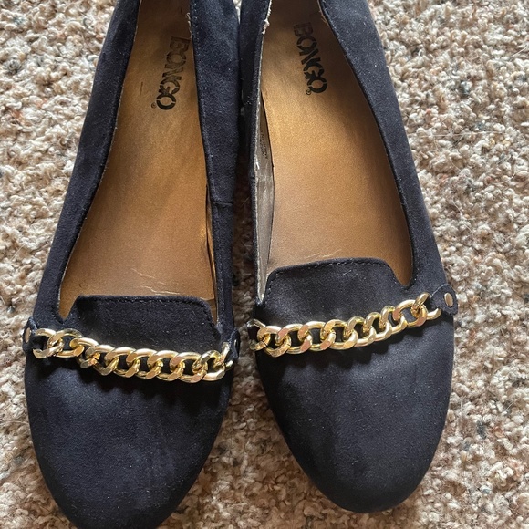 BONGO | Shoes | Bongo Brand Black Flats With Gold Chain Detail | Poshmark